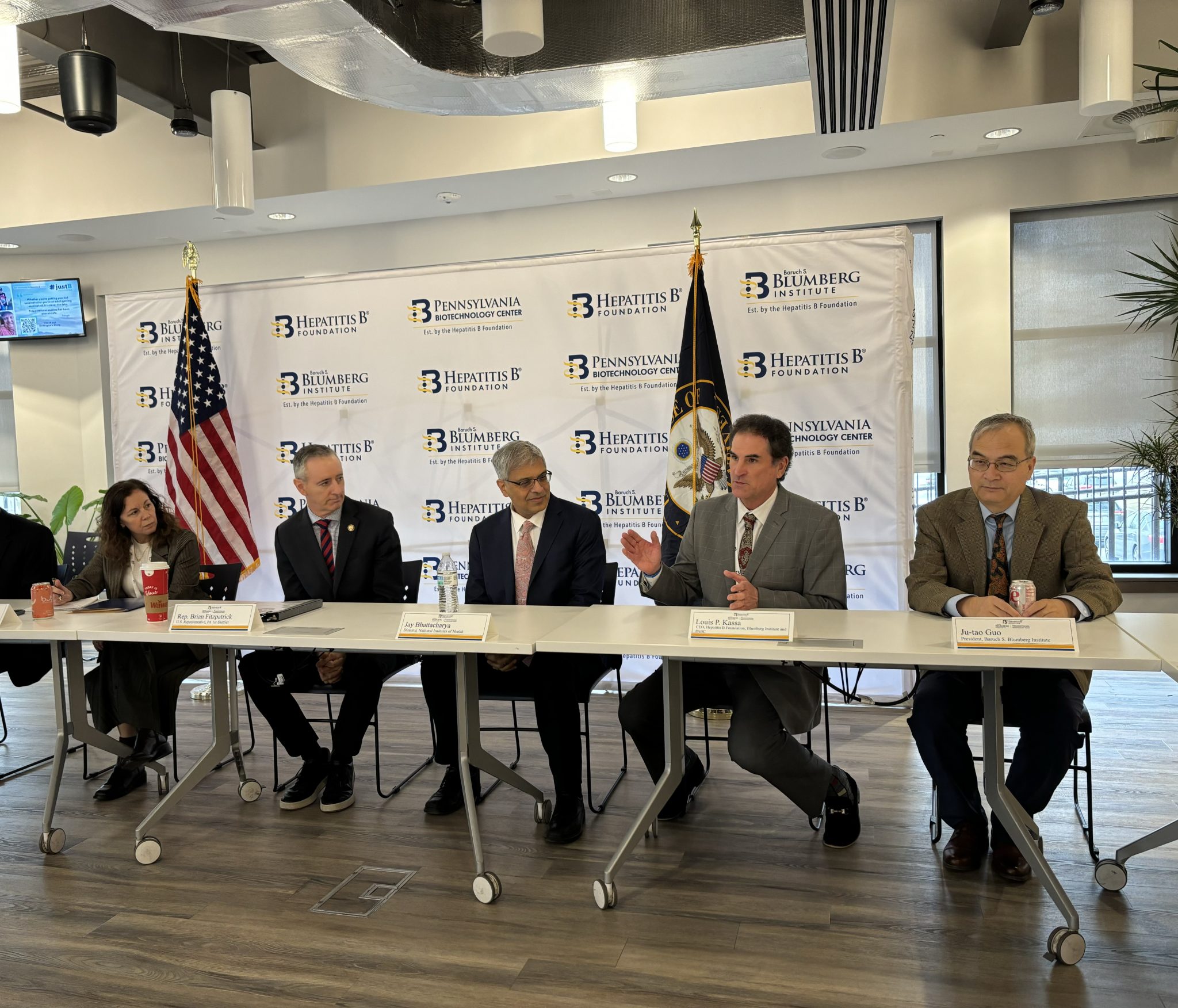 NIH Director visits the Hepatitis B Foundation, Baruch S. Blumberg ...